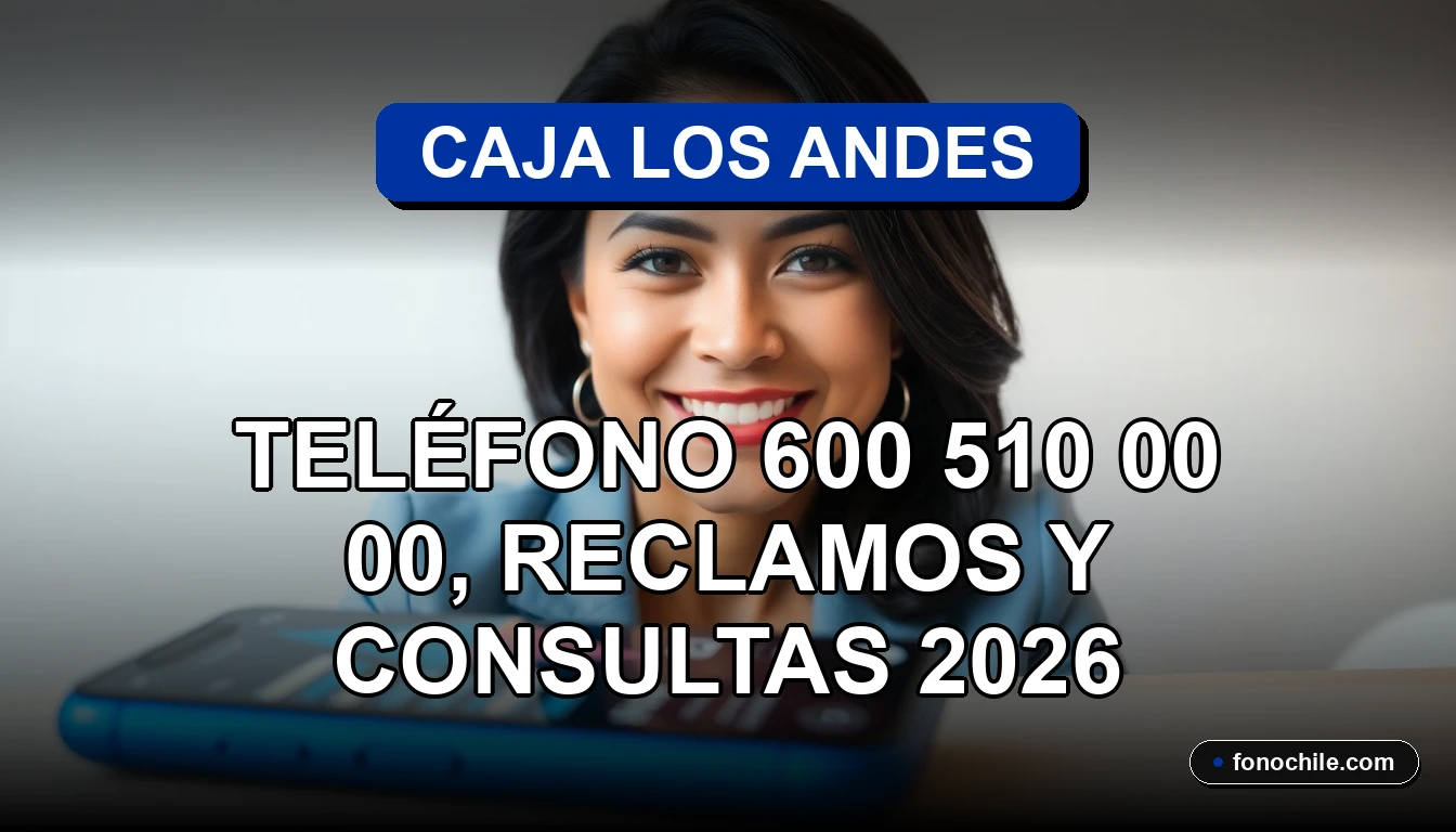 Teléfono Caja Los Andes: 600 510 00 00 - FonoChile