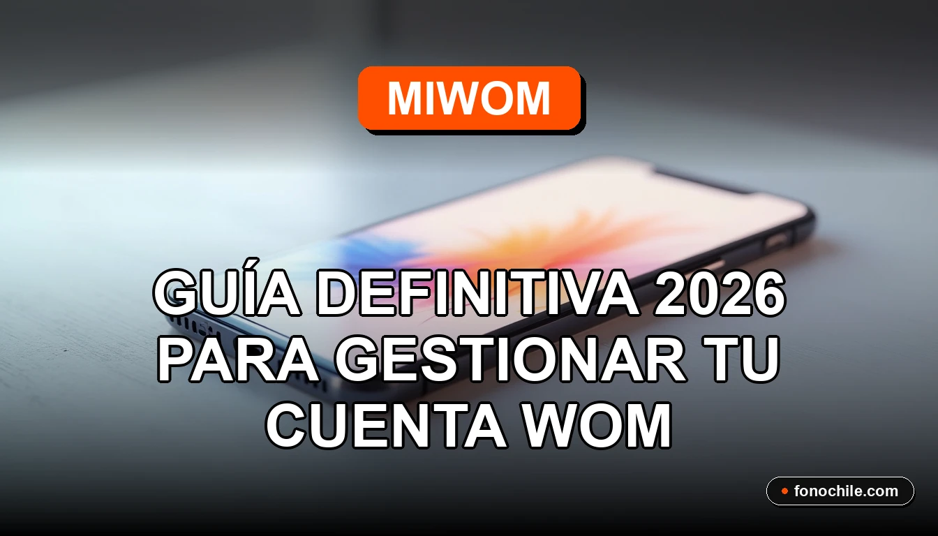Guía MiWOM 2026: Gestiona tu Cuenta WOM - FonoChile