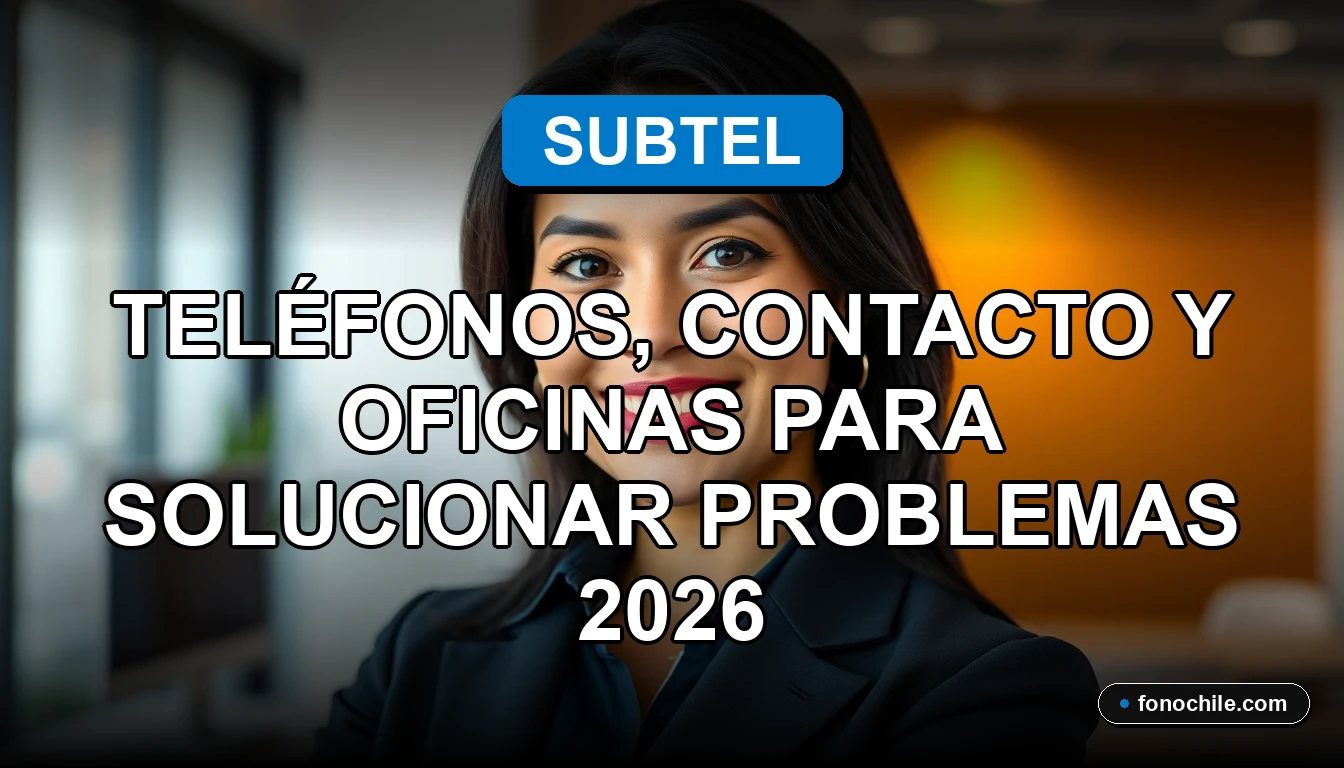 Contacto Subtel 2026: Teléfonos y Oficinas - FonoChile