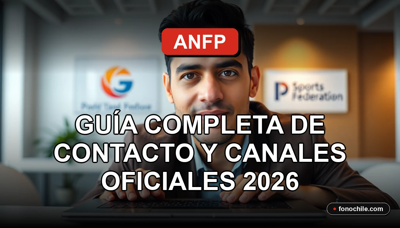 Contactar a la ANFP: Teléfonos y Canales Oficiales - FonoChile